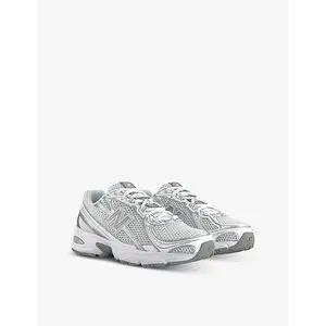 NEW BALANCE 740 V2 Logo-embroidered Mesh Low-top Trainers - White Metallic