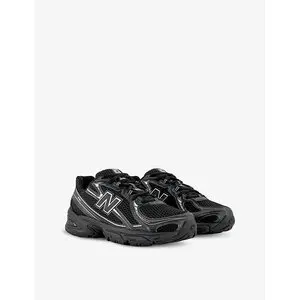 NEW BALANCE 740 V2 Logo-embroidered Low-top Trainers - Black Metallic