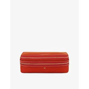 ANYA HINDMARCH Logo-jacquard Nylon Pouch - Burnt Sienna