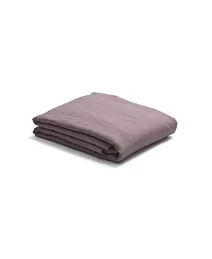 PIGLET IN BED Linen Fitted Sheet, King Elderberry