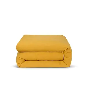 PIGLET IN BED Linen Blend Duvet Cover, Queen Honey