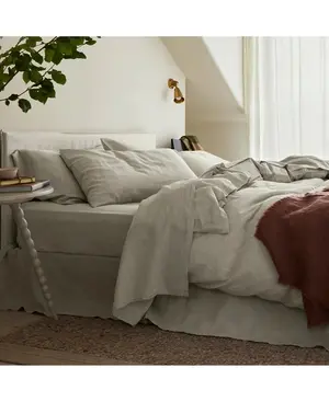 PIGLET IN BED Linen Blend Duvet Cover - Oatmeal