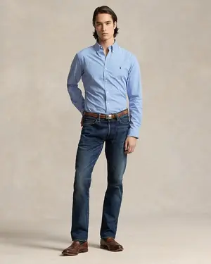 Polo Ralph Lauren Cotton Poplin Classic Fit Button Down Shirt - Blue