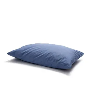 PIGLET IN BED Washed Cotton Percale Pillowcase Pair, Standard Cove Blue
