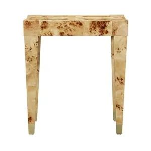 TOV FURNITURE Brandyss Burl End Table - Light Brown
