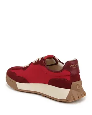 Sam Edelman Langley 3 Sneakers - Deep Scarlet