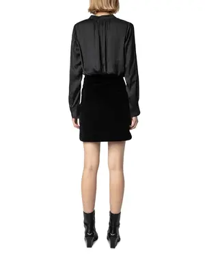 Zadig&Voltaire Jinette Velvet Mini Skirt