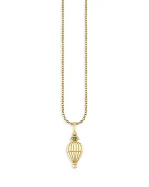 SYDNEY EVAN Wicked Hot Air Balloon Charm Necklace - Gold