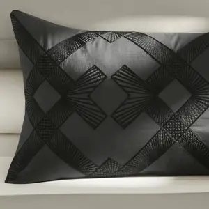 BOLL & BRANCH Reserve Moderne Embroidered Lumbar Pillow With Insert