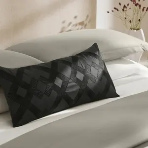 BOLL & BRANCH Reserve Moderne Embroidered Lumbar Pillow With Insert