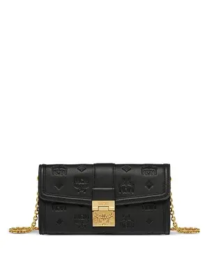 Mcm Tracy Embossed Leather Woc Bag - Black