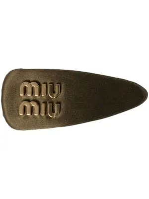 Miu Miu Miu Miu Satin Hair Clip Green
