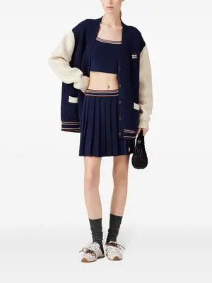 Miu Miu Pleated Mini Skirt - Blue