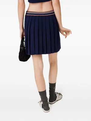 Miu Miu Pleated Mini Skirt - Blue