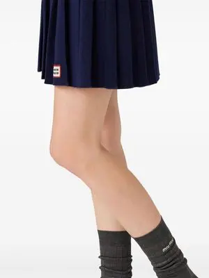 Miu Miu Pleated Mini Skirt - Blue
