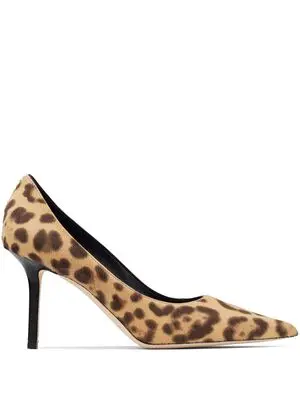 JIMMY CHOO - 85mm Love Leopard Print Pumps