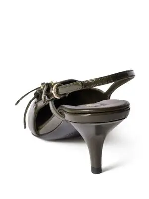 Miu Miu 55mm Leather Slingback Pumps