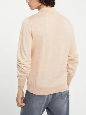 Brunello Cucinelli Cashmere-silk Knitted Polo Shirt - Orange
