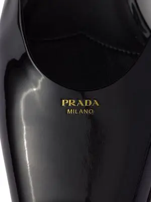 Prada Leather Slingback Ballerina Shoes