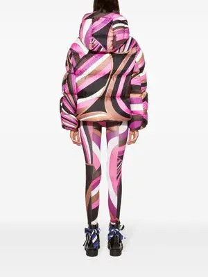 Emilio Pucci Iride-print Puffer Jacket - Pink