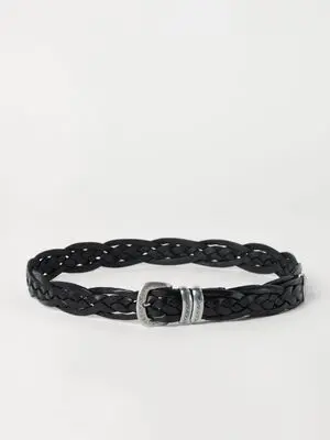 Brunello Cucinelli Braided Leather Belt - Black