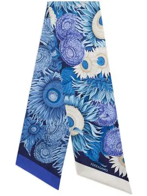 FERRAGAMO Sunflower Print Bandeau - Blue