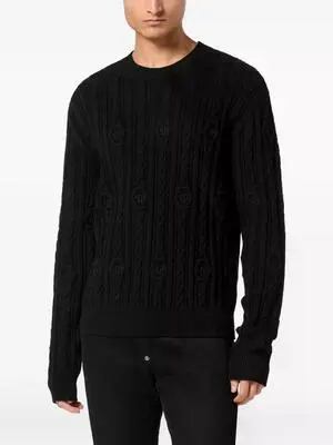 Philipp Plein Logo-embroidered Jumper - Black