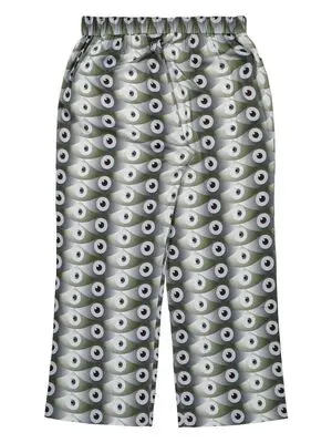 GMBH Eye-print Wide-leg Trousers