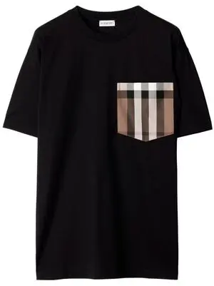 Burberry Check-pocket T-shirt - Black