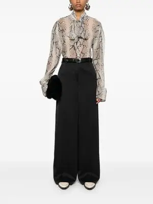 JIL SANDER Pressed-crease Palazzo Pants