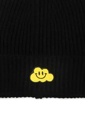 GHAYME Cloud-appliqué Beanie - Black