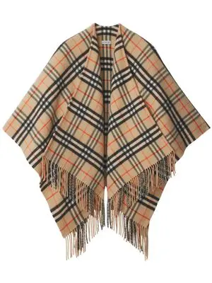 Burberry Check Cape - Neutrals