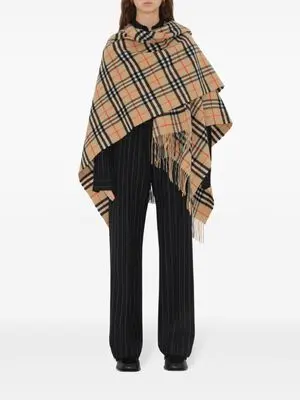 Burberry Check Cape - Neutrals