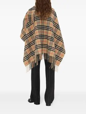 Burberry Check Cape - Neutrals