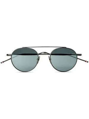 Thom Browne Oval-frame Sunglasses - Black