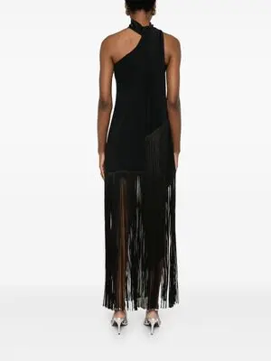 TALLER MARMO Asymmetric Fringed Dress