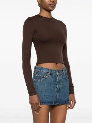 Wardrobe.NYC Cropped T-shirt - Brown