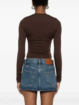 Wardrobe.NYC Cropped T-shirt - Brown