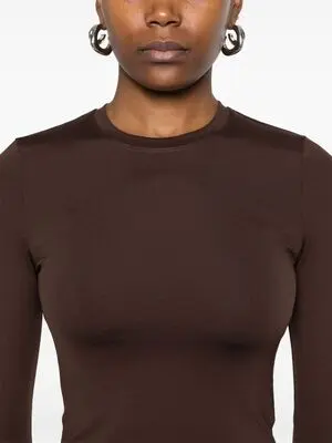 Wardrobe.NYC Cropped T-shirt - Brown