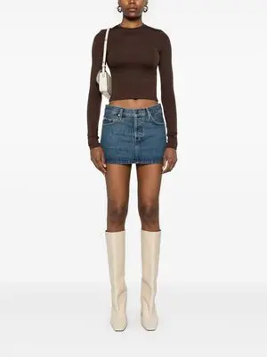 Wardrobe.NYC Denim Micro Mini Skirt