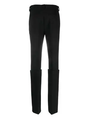 Sportmax Turn-up Hem Slim-fit Trousers - Black