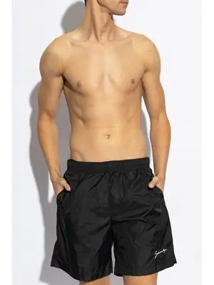 Givenchy Logo-embroidered Swim Shorts - Black