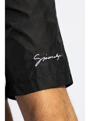 Givenchy Logo-embroidered Swim Shorts - Black