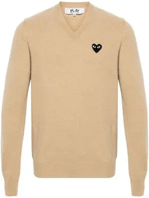 Play Comme Des Garcon V Neck Sweaters For Men