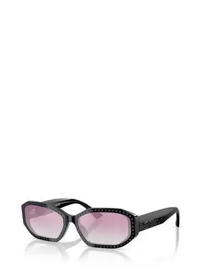 JIMMY CHOO Rectangular Sunglasses - Black / Silver Night
