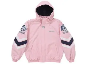 Supreme Mitchell & Ness Ncaa Hooded Stadium Jacket - Pink