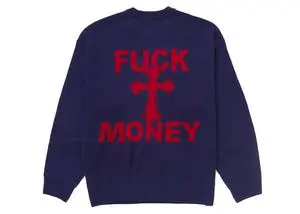 Supreme Graphic Knit Sweater - Navy Blue