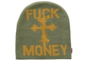 Supreme Fuck Money Beanie - Green