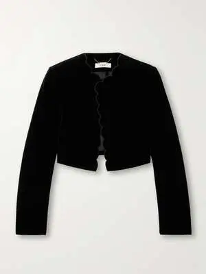Chloé Cropped Silk-velour Jacket