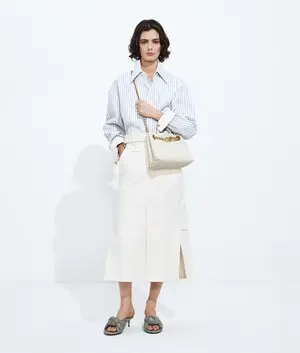 Bottega Veneta Andiamo Chain Bag - Alabaster